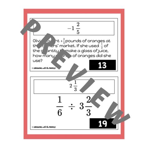 Multiplying And Dividing Fractions Positive And Negative Scavenger Hunt