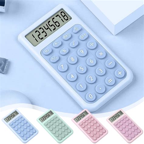 Mini Pocket Calculator LCD Display Digit Ergonomic Portable Handheld Functions