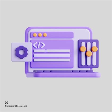 premium psd software development 3d render illustration