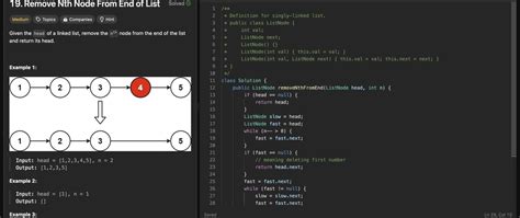 Leetcode 19 Remove Nth Node From End Of List Dev Community