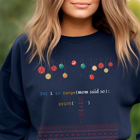 Funny Python Code Ugly Sweater Sweatshirt Geeky Christmas Pullover