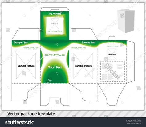Vector Package Template Applied Design Stock Vector Shutterstock