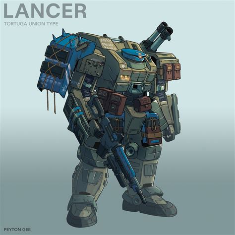Artstation Lancer Breach Peyton Gee Robot Concept Art Robots