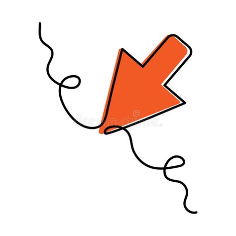 Cursor Arrow One Line Arthand Drawn Pointeridea Directions Using An Input Device Internet