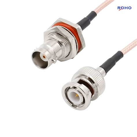 RF Coaxial Cable Assembly BNC Male To BNC Female Bulkhead Connector Cable Assembly With Rg316