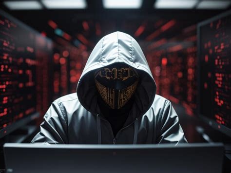 Premium Ai Image Cybersecurity Hacker Hacks Network In Dark Background