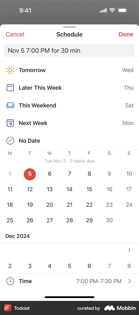 Date Picker Mobile App Design