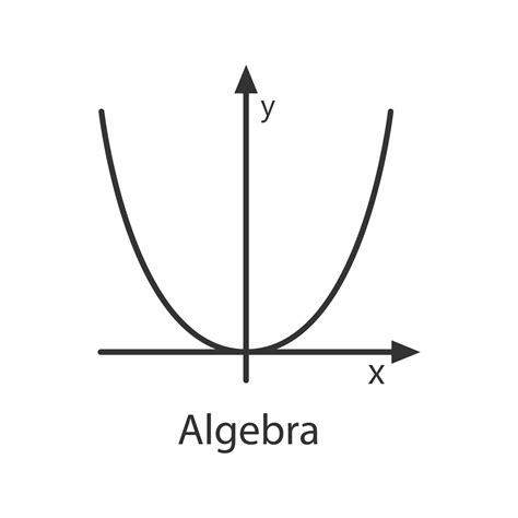 Coordinate System With Parabola Linear Icon Thin Line Illustration Algebra Axis System