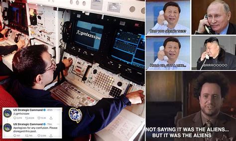Hope It S Not A Nuclear Launch Code Us Strategic Command Posts Gibberish Tweet Daily Mail