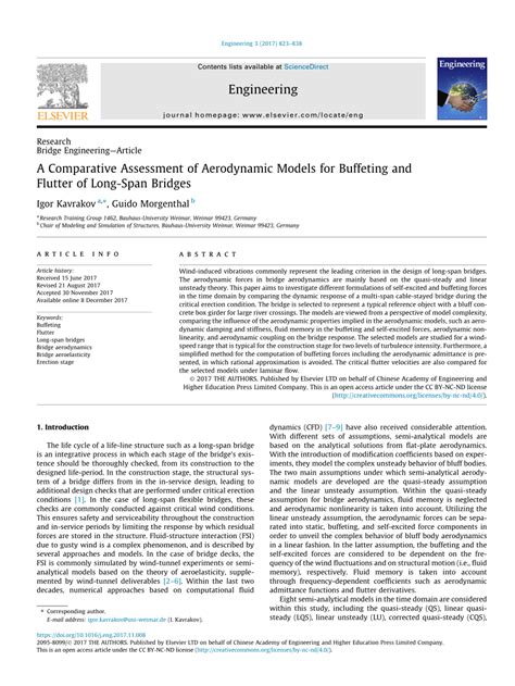 Pdf A Comparative Assessment Of Aerodynamic Models For Buffeting And Flutter Of Long Span Bridges