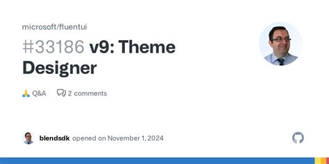 V9 Theme Designer · Microsoft Fluentui · Discussion 33186 · Github
