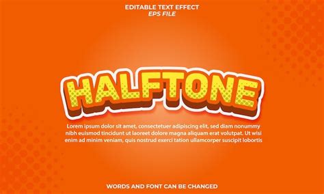 Premium Vector Halftone Text Effect Font Editable Typography 3d Text