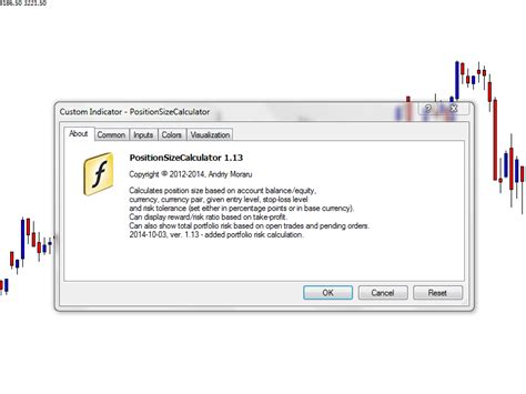Metatrader Position Size Indicator