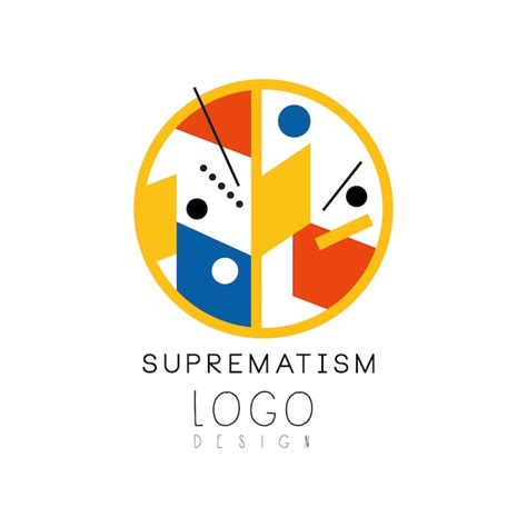 Premium Vector Suprematism Logo Design Abstract Creative Template For Brand Identity