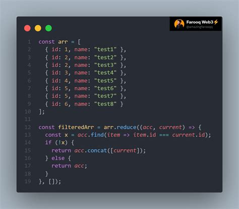 Farooq Dad 💚 Javascript Tip 💚 Removing Duplicates In An Facebook