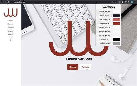 Color Palette Screenshot Jim Witsenboer