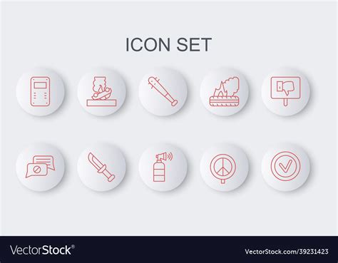 Set Line Check Mark In Round Speech Bubble Chat Vector Image