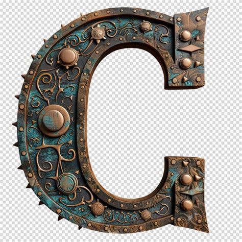 Premium PSD C Alphabet Letter Isolated On Transparent Background