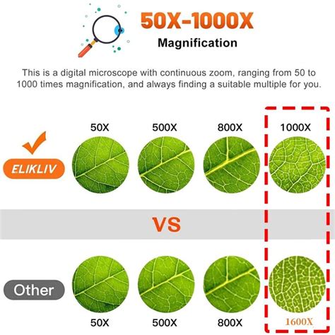 Elikliv Digital Microscope Soldering Usb Coin Magnifier 1000x 43 For