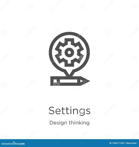 Settings Icon Vector From Design Thinking Collection Thin Line