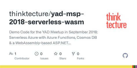 Github Thinktecture Yad Msp Serverless Wasm Demo Code For The Yad Meetup In September
