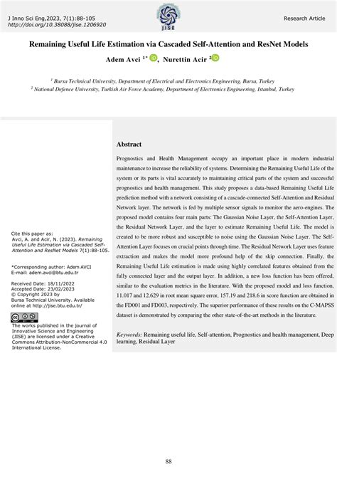 Pdf Remaining Useful Life Estimation Via Cascaded Self Attention And