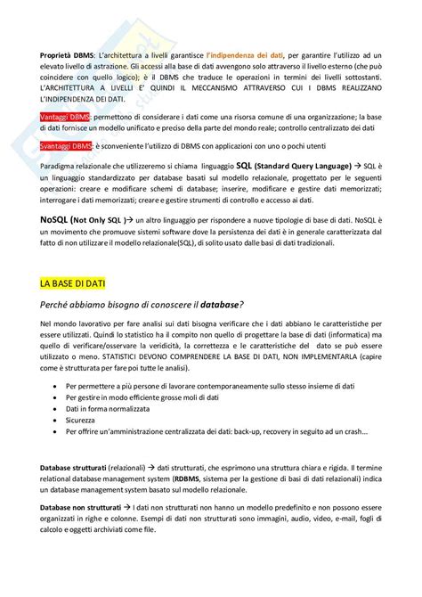Basi Di Dati Appunti Lezione