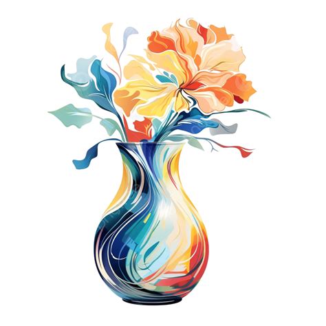Ai Generative Flower Decorative Glass Vase Interior Decoration Free Illustration Flower Vase