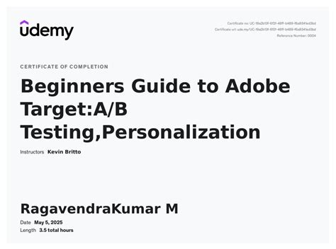 Udemy Course Completion Certificate Ragavendra Kumar