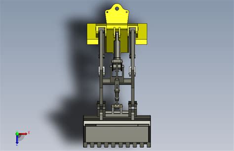 挖掘机运动机构（2015版 Solidworks 2015 模型图纸下载 懒石网