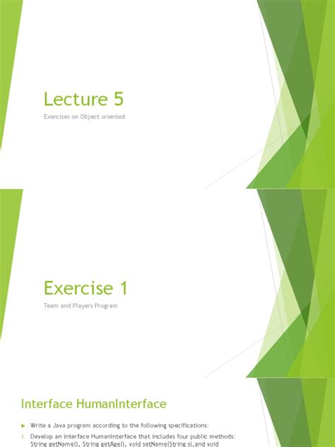 Lecture 5 Oop Exercises Pdf Class Computer Programming Method