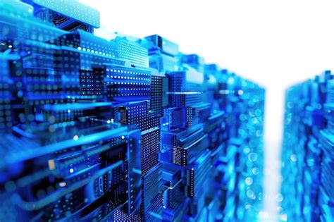 A Row Of Servers In A Data Center Perfect For Technology Concepts