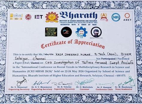 dheeraj kumar kasa on linkedin icrtmrsh2k24 aerospaceengineering cfd research