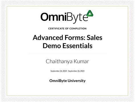 Im Excited To Announce That Ive Earned A New Certification Advanced Forms Sales Demo