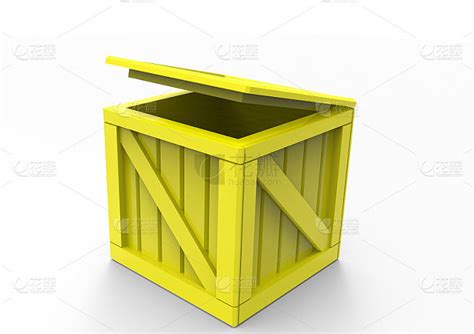 框架木箱3d