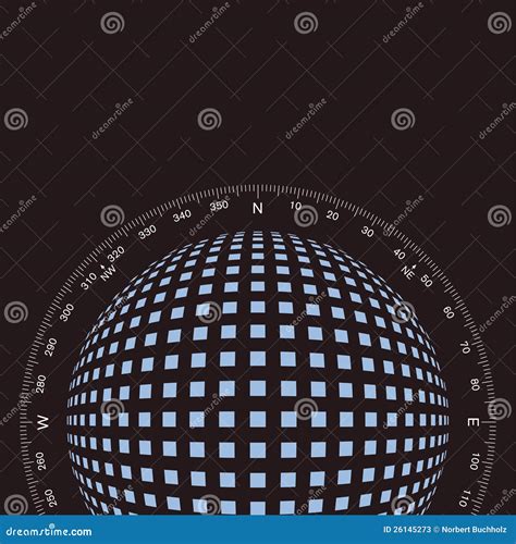 Abstract Sphere And Compass Stock Vector Illustration Of Directions