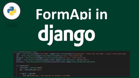 lesson 16 formapi and modelapi in django part 1 django