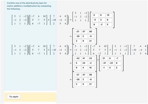 Solved Confirm One Of The Distributivity Laws For Matrix