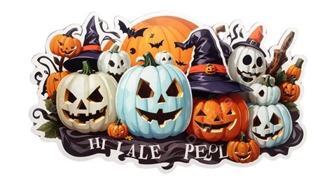 할로윈 호박 스티커 투명 배경 할로윈 데이 상표 캐릭터 스티커 Png 일러스트 및 Psd 이미지 무료 다운로드 Pngtree