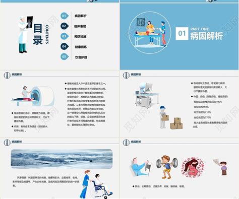 卡通简约风腰椎间盘突出的健康教育ppt模板下载 觅知网