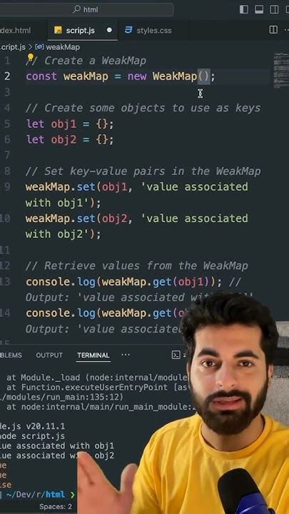 Mastering Weakmaps In Javascript Efficient Memory Management And More Coding Shorts Youtube