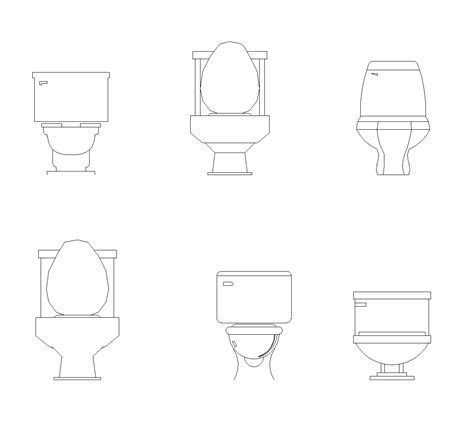 Wc Elevation Cad Block At Maddison Loch Blog