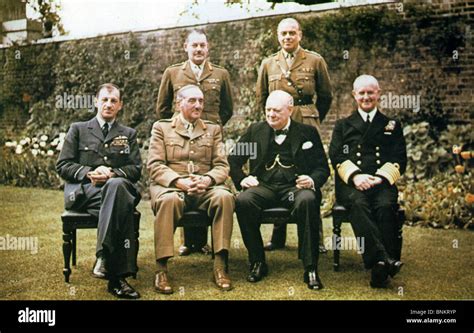Winston Churchill With Chiefs Of The General Staff At 10 Downing Street