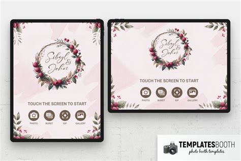 Rustic Raspberry Photo Booth Template Templatesbooth