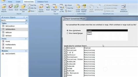 Import Spreadsheet With The Wizard Nifty Access YouTube