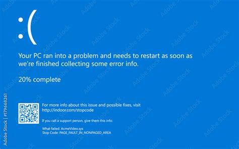 Modern Blue Screen Of Death Bsod Error Installation New Software And Hardware Problem Virus