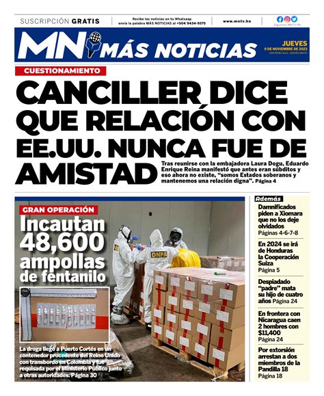 Mas Noticias Edicion Jueves 9 De Noviembre De 2023pdf Docdroid