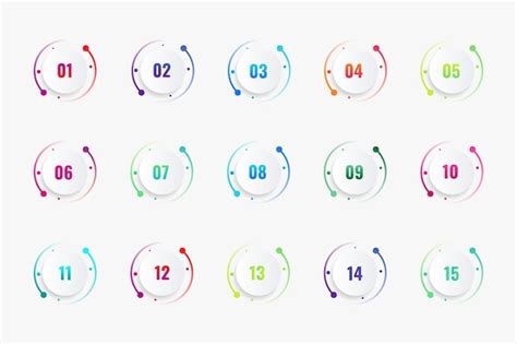 Premium Vector Modern Round Bullet Points Set