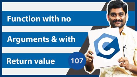 Function With No Arguments With Return Value In C C Programming Tutorial 107 🚀 Youtube