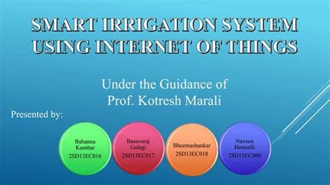 Iot Based Smart Irrigation System Pptx Internet Computing